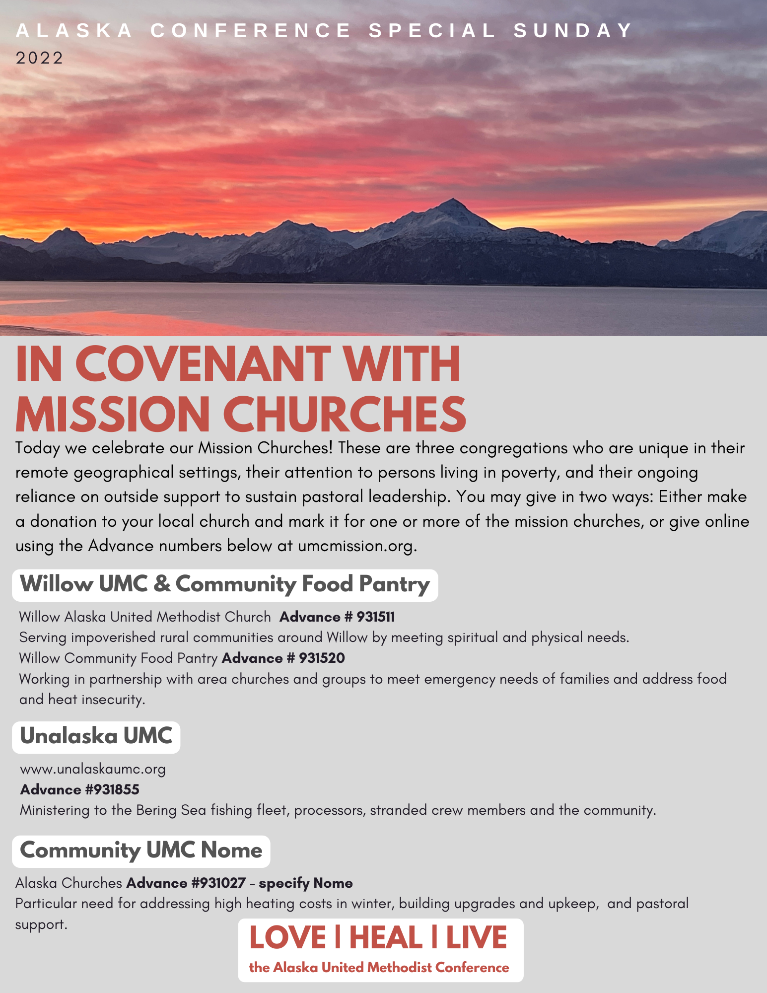Alaska Conference Special Sunday — September 11, 2022 – Alaska United ...
